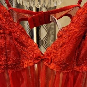 Victoria's Secret | Intimates & Sleepwear | Victorias Secret Red Lace ...